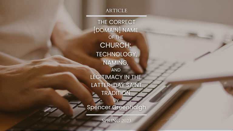 The Correct [Domain] Name of the Church: Technology, Naming, and ...