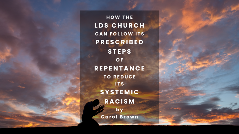 How the LDS Church Can Follow Its Prescribed Steps of Repentance to ...