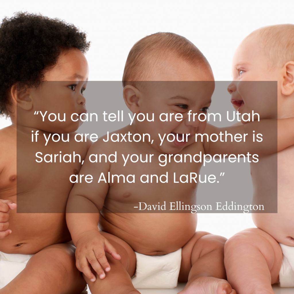 Utah Naming Practices, 1960–2020 - Dialogue Journal