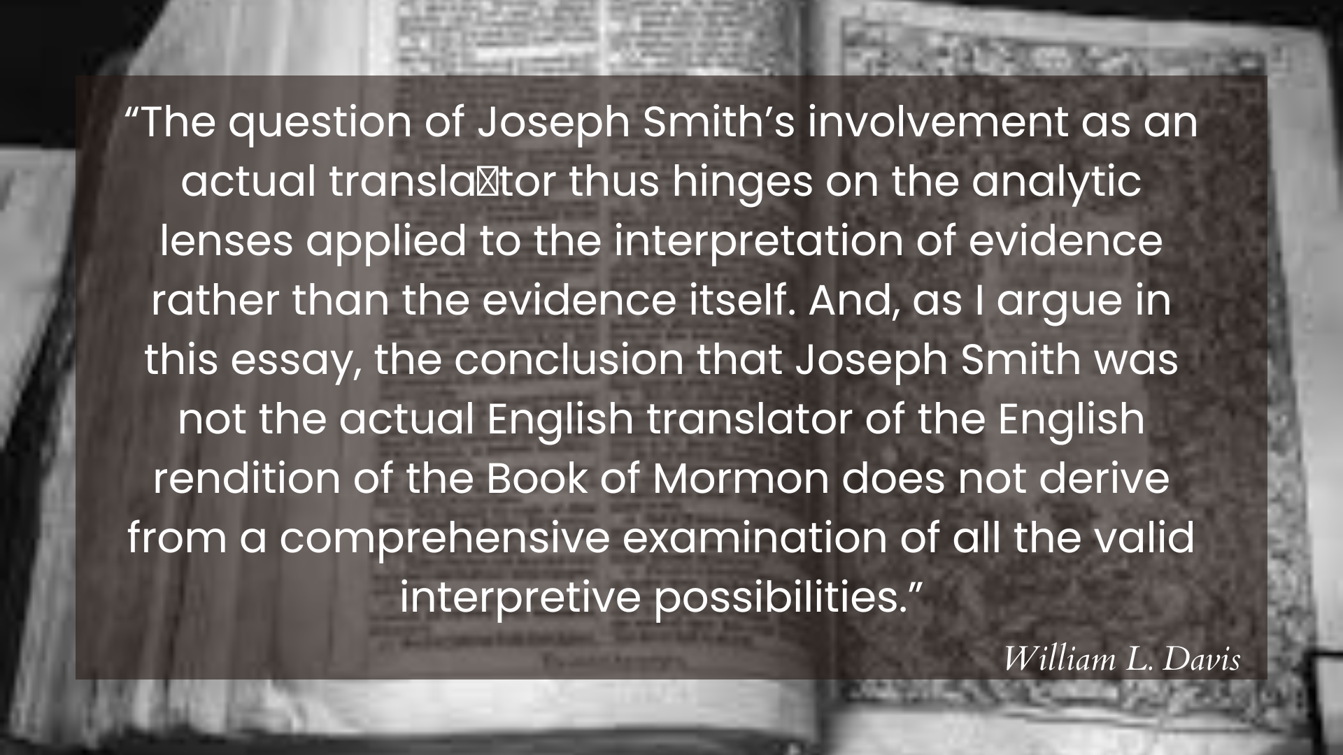 Joseph Smith’s Spiritual Language: The Presence of Early Modern English ...